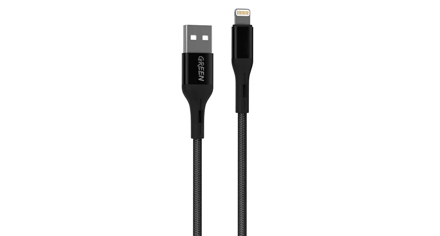 Green Lion Braided Lightning Cable - 1.2m - 2A