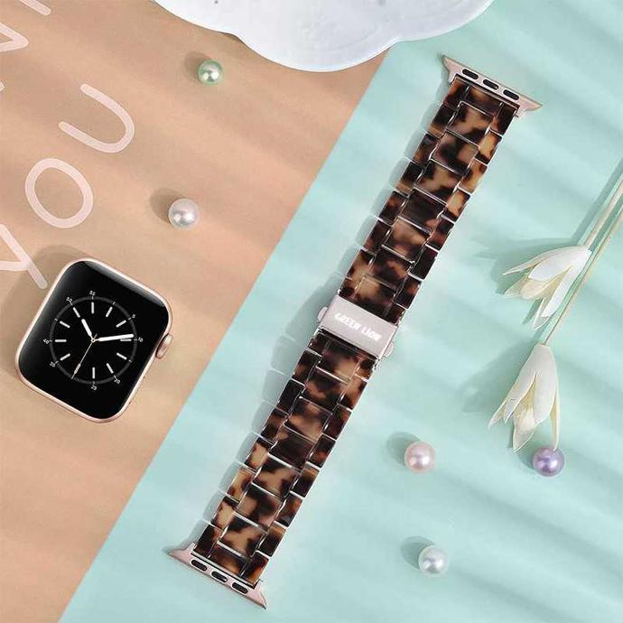 Green Lion Marble Watch Band for 42/44/45/49MM