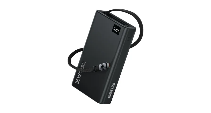 Green Lion Retractable Power Bank 35W 10000mAh