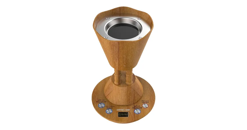 Green Lion Majlis Electric Bakhour Burner - Wooden
