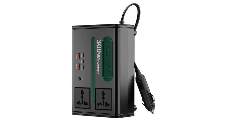 Green Lion GC-300 Car Inverter 7-In-1 Multi-Port with DC to AC & DC 12